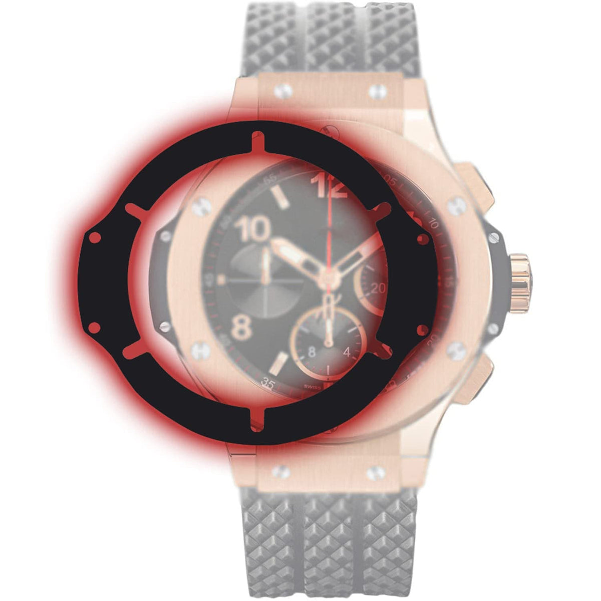 Watch Resin Bezel Gasket Insert for Hublot Big Bang 44mm 301 ...